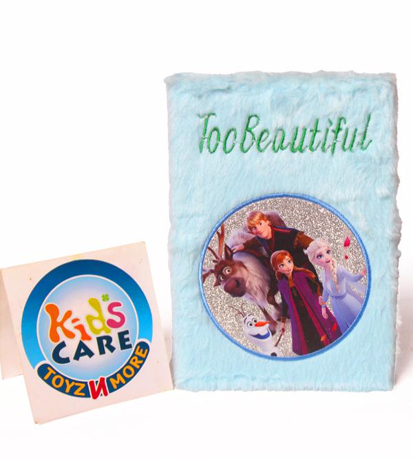 Frozen Anna and Elsa Themed Fur Cover Notebook – Kids Care