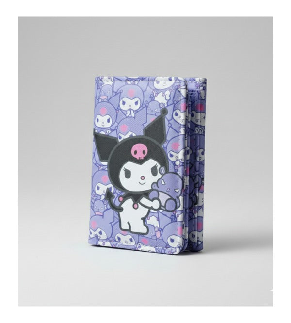 Kuromi Themed Tri-Fold Wallet for Kids – Purple Cute Cartoon Wallet ...