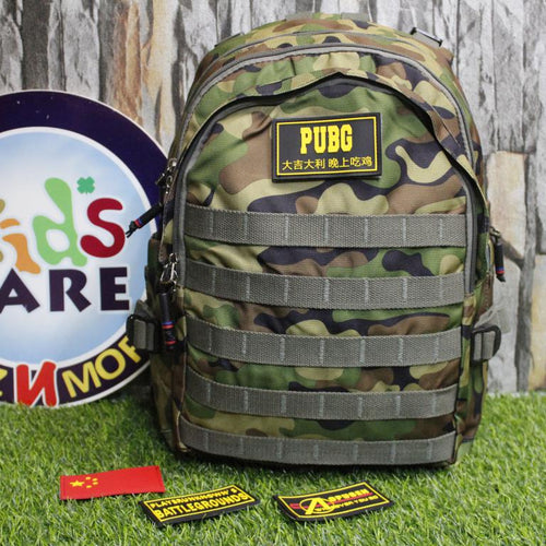 PUBG Camouflage Bag / Backpack With Three Extra Velcro Patches (APS-60 – Kids Care