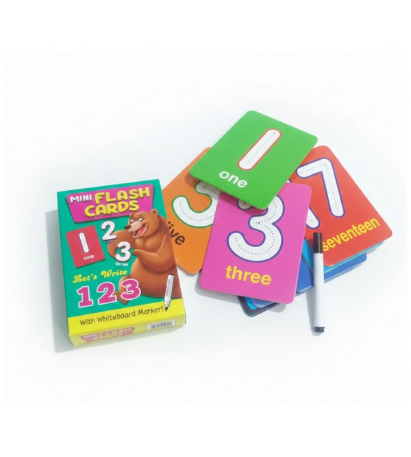 Mind to Mind Let’s Write 123 Flash Cards for Kids with Whiteboard Mark ...