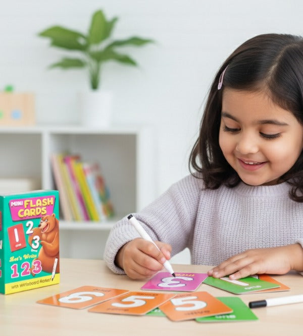 Mind to Mind Let’s Write 123 Flash Cards for Kids with Whiteboard Mark ...