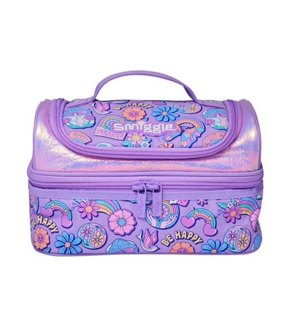 Smiggle Rainbow & Flower Two Compartment Insulated Lunch Bag – Kids Care