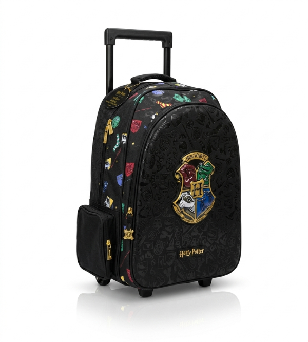 Original Harry Potter Hogwarts Kids School Trolley Bag with LED Wheels ...