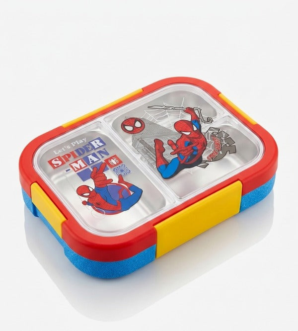 Spider Man themed Kids Stainless Steel Lunch Box – 3 Compartment Seale ...