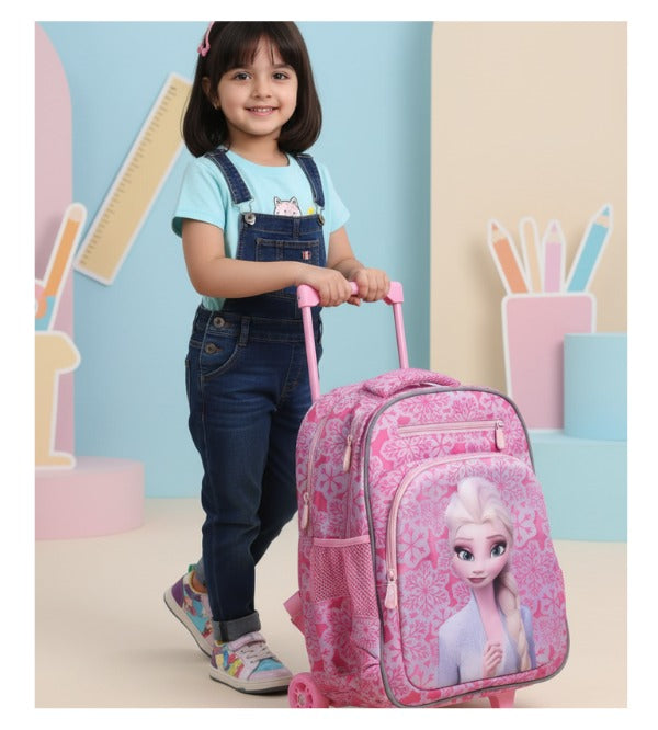 Frozen Elsa 3D Kids School Trolley Bag – 16 Inch, Lightweight & Durabl ...