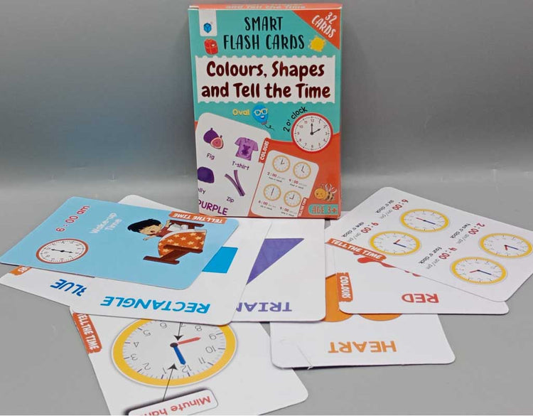 Smart Flash Cards - Colors, Shapes and Tell The Time – Kids Care